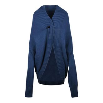 Alberta Ferretti Cardigan d&eacute;structur&eacute; - Femme - Pulls - Bleu - Taille: 38 FR