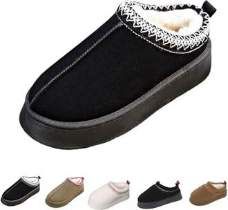 Generic Pantoufles compens&eacute;es pour Femmes Chaussons dint&eacute;rieur dhiver doubl&eacute;s de Fourrure Douce Chaussons-Bottes Courtes antid&eacute;rapantes pour lint&eacute;rieur lext&eacute;r