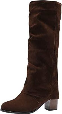 E.SSUE Bottes au Genou Femme Hiver Chaud Boots Chaussures Hautes Genoux Neige Talon Neige Bottes Mode Hiver Sexy Femmes Bottines