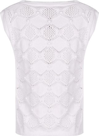 Max Mara Cotton Knit Tank Top - White