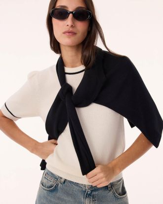 Kujten Top cachemire col rond, 2 fils - Top Soledad