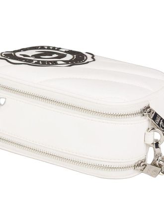 Just Cavalli Logo-Embroidered Crossbody Bag - White