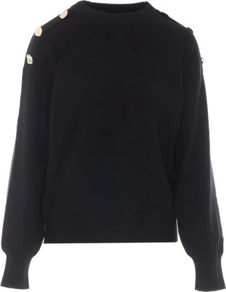 Liu Jo Pull &agrave; col rond - Femme - Pulls - Noir - Taille: 36 FR