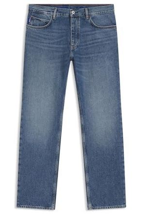 HUGO BOSS Hommes Jonah Jean Regular en Denim de Coton Bleu Stone-Washed
