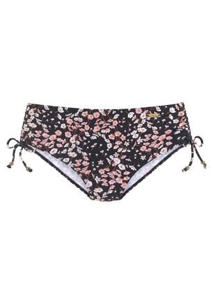 Lascana Damen Bikini-Hose mit floralem Design, Hose seitlich regulierbar, Mix-Kini, hautfreundlich und atmungsaktiv, für entspannte Stunden am Strand