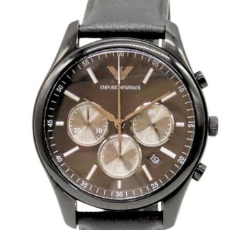 Armani Montre Pre-owned Ar11583 en Acier Inoxydable - Homme - Pre-owned - Noir - Taille: ONE Size