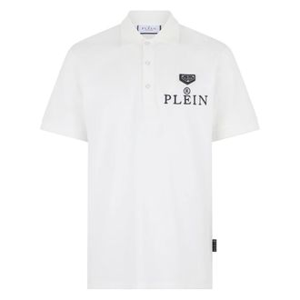 Philipp Plein Homme, Tops, Blanc, Taille: 2XL Polo T-Shirt Plein R