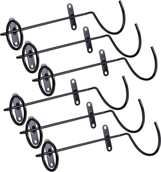 DOITOOL 6 Stück Teiliges Schwarzes Wand weinflaschenregal aus Stabilem Eisen Platzsparender Flaschenhalter mit Modernem Design für Küche und Esszimmer Stilvol