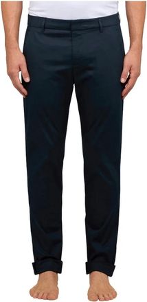 Dondup Homme, Pantalons, Bleu, Taille: W33 Pantalon Slim Bleu avec Logo