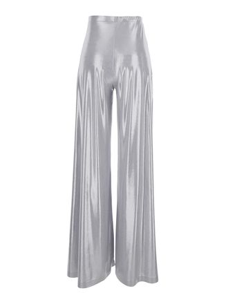 Norma Kamali Womens Pants Bias Metallic Trousers