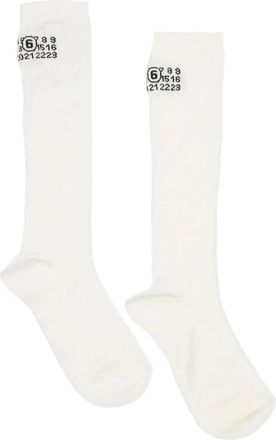 Maison Margiela Femme, Sous-v&ecirc;tements, Blanc, Taille: 40 FR Bootleg Sock