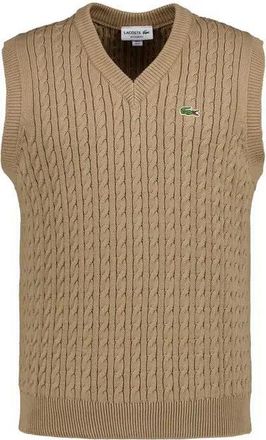 Lacoste Herren Pullunder beige unifarben