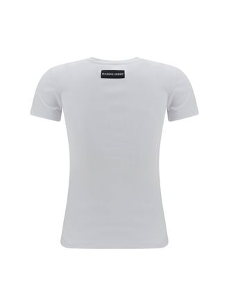 Marine Serre Embroidered Logo Cotton T-Shirt - White
