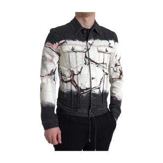 Dolce & Gabbana Marble Print Denim Jacket - - Jackets - Herren - Mehrfarbig - M