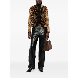 Max Mara Lambskin Leather Trousers - Black