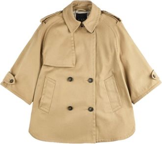 Fay Femme, Manteaux, Brun, Taille: 40 FR Caban Trench Coat