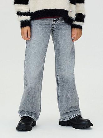 Calvin Klein High Rise Wide Leg Jeans - Washed Modern Grey - M&auml;dchen - 4 Jahre (104 cm)