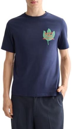 Scotch & Soda Homme Front Back Artwork T-Shirt, Peacoat, M EU