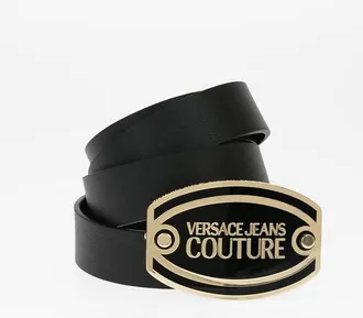 Versace JEANS COUTURE Leather Belt with Maxi Logoed Buckle 30mm size 100