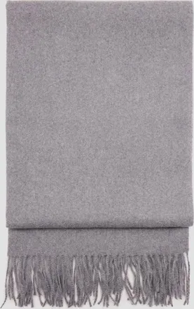 Mango &Eacute;charpe &agrave; franges gris chin&eacute; fonc&eacute; - Femme - Taille unique - MANGO