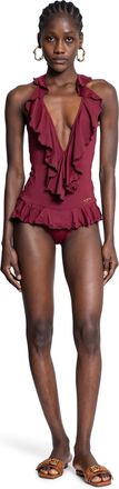 Chloé Ruffled V-neck one-piece swimsuit
