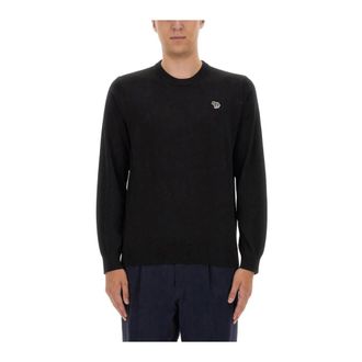 Paul Smith Zebra Logo Rundhals-Pullover - - Knitwear - Herren - Schwarzk - XL