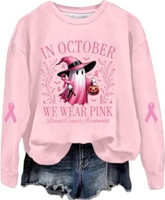 Generic 2026 Printemps Femmes Mode Sweatshirts &agrave; Capuche pour Automne et Hiver Imprim&eacute; Col Rond Top avec Lettre Design Everyday Wear, rose clair, XXL