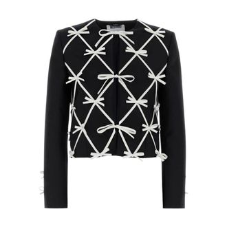 Moschino Little Bow Giacca - - Jackets - Damen - Schwarzk - S
