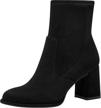 Tamaris Bottines tendance pour femme - En daim noir - Taille 38 EU, Suede noire., 38 EU