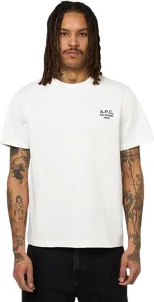 A.P.C. A.p.c., Homme, Tops, Blanc, Taille: L Standard Rue Madame T-Shirt