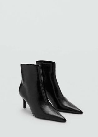 Mango Bottines pointues &agrave; talon noir - Femme - 42 - MANGO