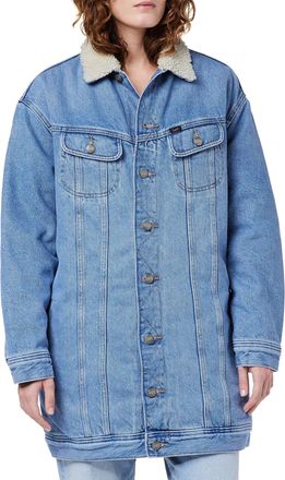 Lee Women Elongated Sherpa Rider Denim Jacket, Day USE, XS