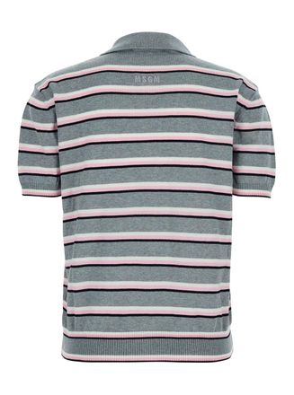 Msgm Womens Polo Shirt Grey Cotton T-Shirts & Jerseys