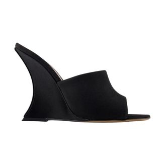 PARIS TEXAS Femme, Chaussures, Noir, Taille: 36 EU Sculptural Wedge Mules