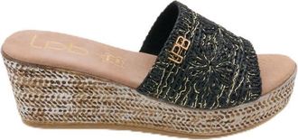 Les P'tites Bombes Damen-Sandale Lucia mit Absatz, Schwarz, 37 EU