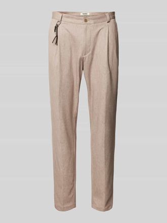 CG - Club of Gents Tapered Fit Bundfaltenhose mit Applikation Modell Olf