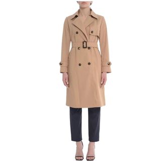 Herno Kamel Baumwoll Trenchcoat Doppelreihig - - Coats - Damen - Beige - S