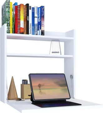 ebuy24 Dralis Schreibtisch Schreibtisch wandh&auml;ngend 1 Klapt&uuml;r 1 Ablage wei&szlig;