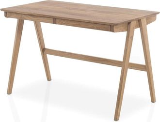 TERRE DE NUIT Terre De Nuit - Bureau 2 tiroirs en bois massif chêne clair - BU16008