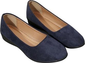 Generic Chaussures &agrave; enfiler d&eacute;contract&eacute;es et confortables pour femme, couleur unie, respirantes, l&eacute;g&egrave;res, confortables, &agrave; talon bas, pour le travail, le bure