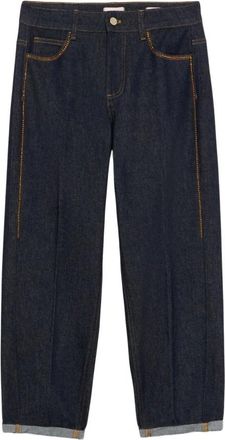 Oltre Femme, Jeans, Bleu, Taille: 46 FR Jean Boyslim avec strass