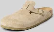 Birkenstock Lederslides mit Dornschlie&szlig;e Modell Boston