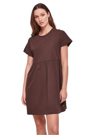 Urban Classics Damen Kleid Ladies Organic Empire Valance Tee Dress, Volantkleid für Frauen, Loose Fit, erhältlich in vielen Farben, Größen XS-5XL