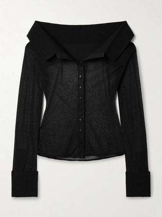 Jacquemus Brezza Bluse Aus Jersey - Schwarz