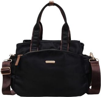 Generic Sac &agrave; bandouli&egrave;re en nylon de couleur unie avec fermeture &eacute;clair sur le dessus, sangles r&eacute;glables, sac &agrave; bandouli&egrave;re de grande capacit&eacute; pour voyage, s
