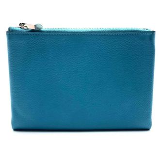 Herm&egrave;s Pre-owned Cuir trousses-de-toilette - Femme - Pre-owned - Bleu - Taille: ONE Size