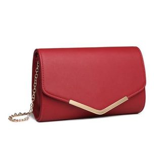 Miss Lulu Pochette Femme en Daim avec Chaîne - Mini Sac à Main de Soirée, Clutch Pratique pour Mariage et Saint-Valentin, Idéal pour Fêtes et Cérémonies