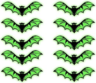 Generic 10 St&uuml;ck Halloween Batts Decorations - 15 cm gl&auml;nzende Schl&auml;ger | Halloween-Dekoration Flederm&auml;use | Horroranh&auml;nger f&uuml;r Innen und Au&szlig;en | Gothic Wandd