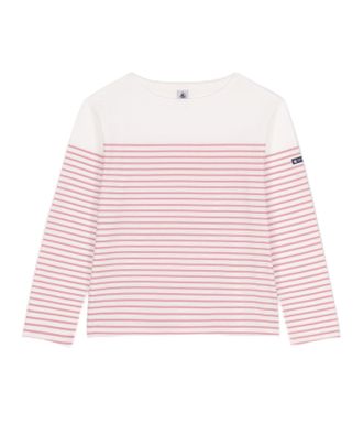 Petit Bateau Damen A0CS6 Matrose, Weiß/Rosa, M