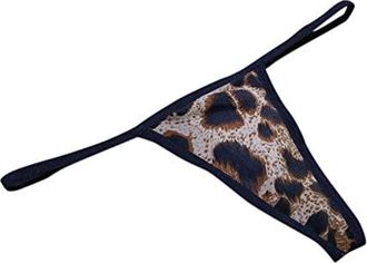 Generic String sexy pour femme - Motif l&eacute;opard - Doux - Respirant - Joli hipster - Contr&ocirc;le du ventre - Culotte coquine et amusante - Pour femme, kaki, Taille